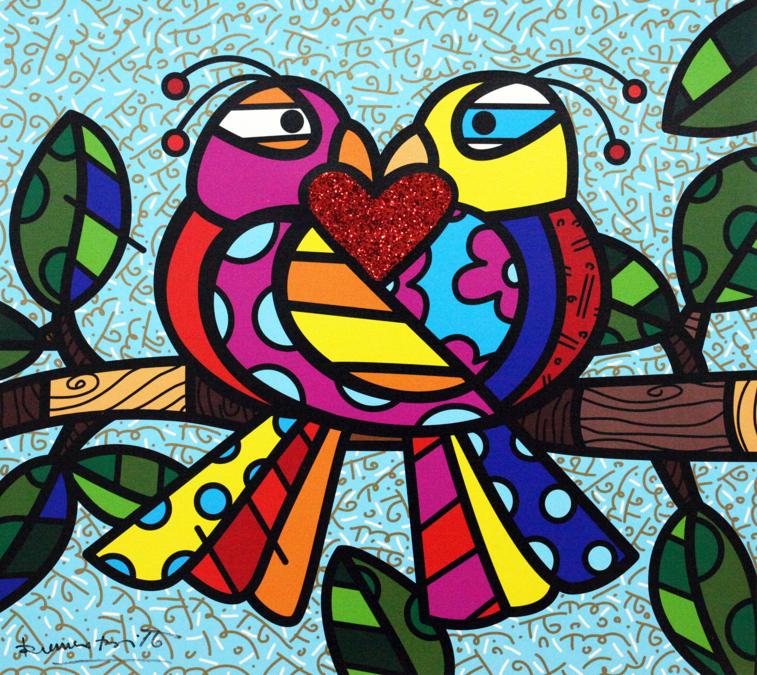 Romero Britto_Love Birds_2015 | ILFOGLIETTONE.IT